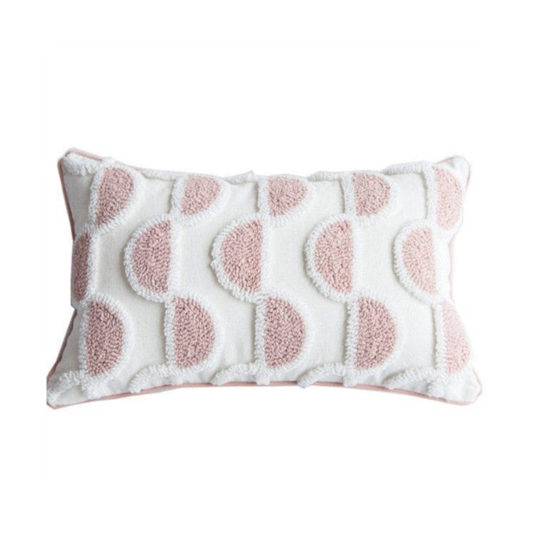 Semicircle Cotton Candy Plush Lumbar Pillow | Sweet Throw Cozy Cushion – iKids
