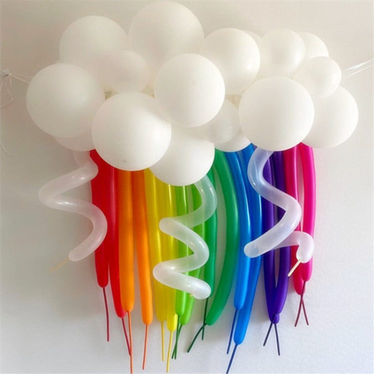 Rainbow Clouds Party Balloon Set | Birthday Background Decorations Kit ...