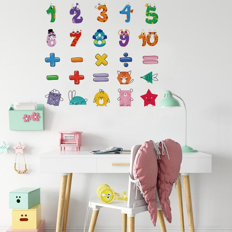 Counting Numbers 1 to 10 and Math Symbols Preschool Wall Decal Sticker ...