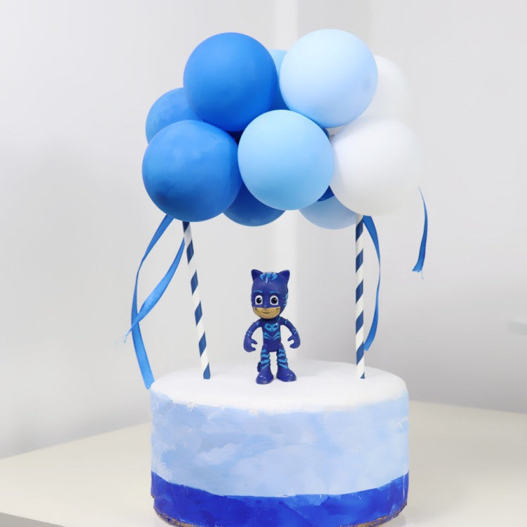 Blue Balloon Cake Topper | Birthday Party Cupcake Dessert Decoration ...