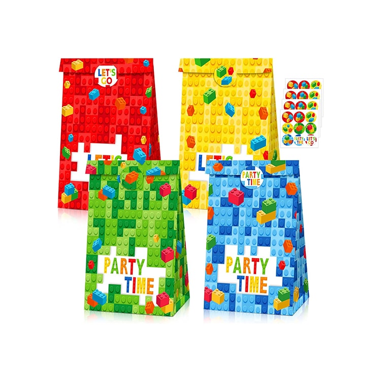 Paper Party Bag | Lego Building Block | 12 Pcs | iKids