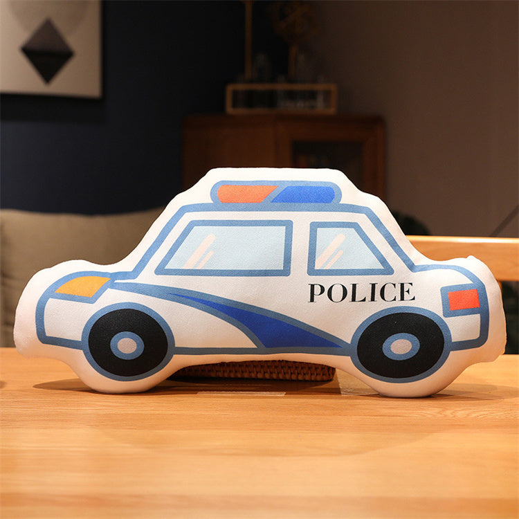 Cartoon Stuffed Police Car Car Pillow | Boy Emergency Vehicle Cushion ...