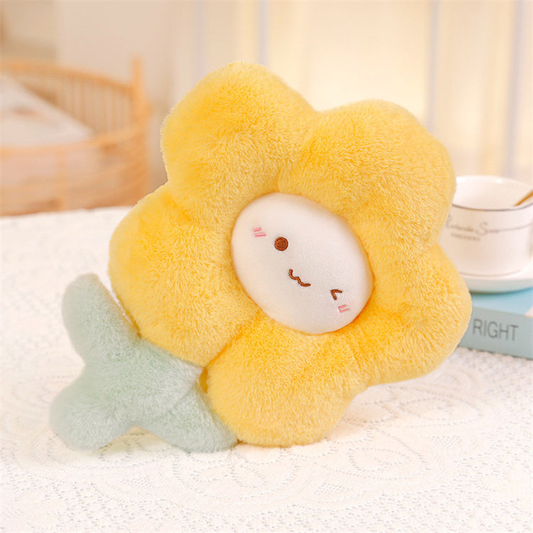 Daisy Flower Small Fluffy Plushie Cushion | Soft Adorable Cuddly Toy ...