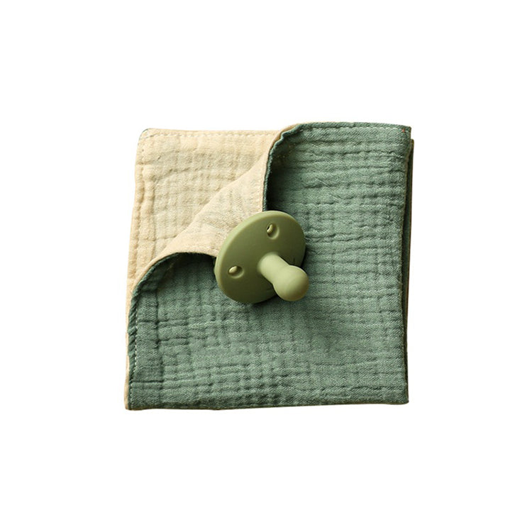 Pure Cotton Comforter Blanket with Pacifier | Gauze Towel Feeding Bib ...