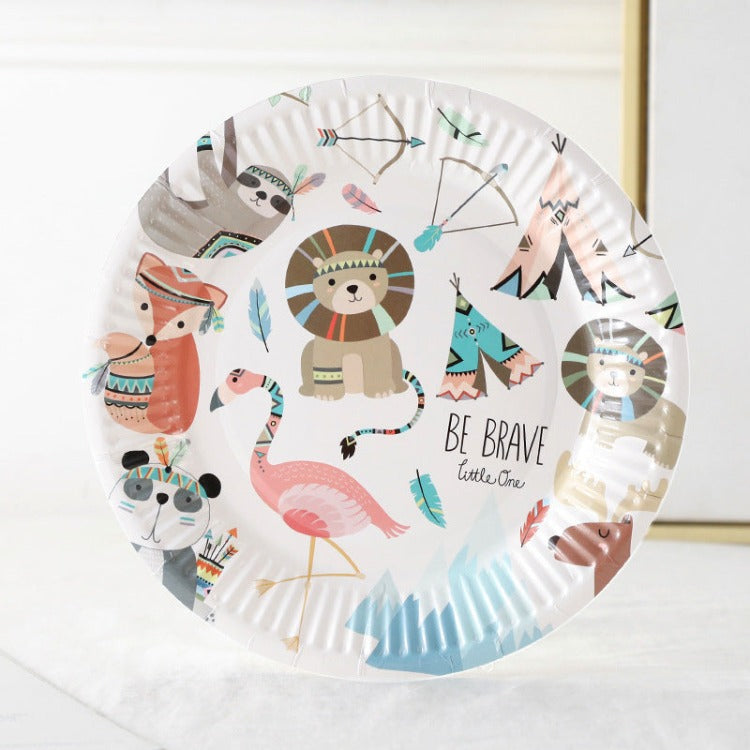 7" Party Paper Plate | Forest | Set of 10 | iKids