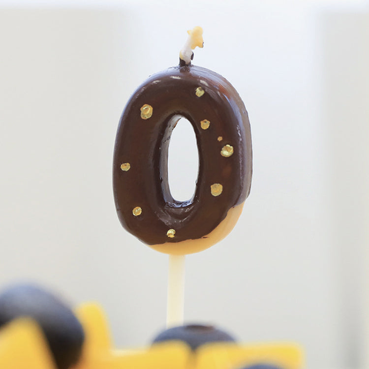 Chocolate Birthday Candle Number 0 | iKids Party Cake Decoration