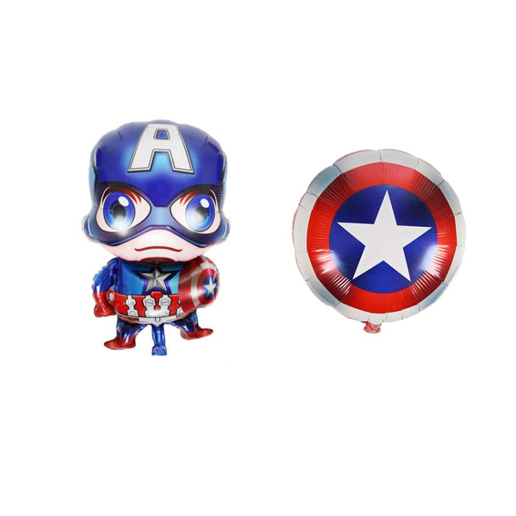 2pcs Captain America Foil Balloon | Super Hero Themed Party Decoration ...