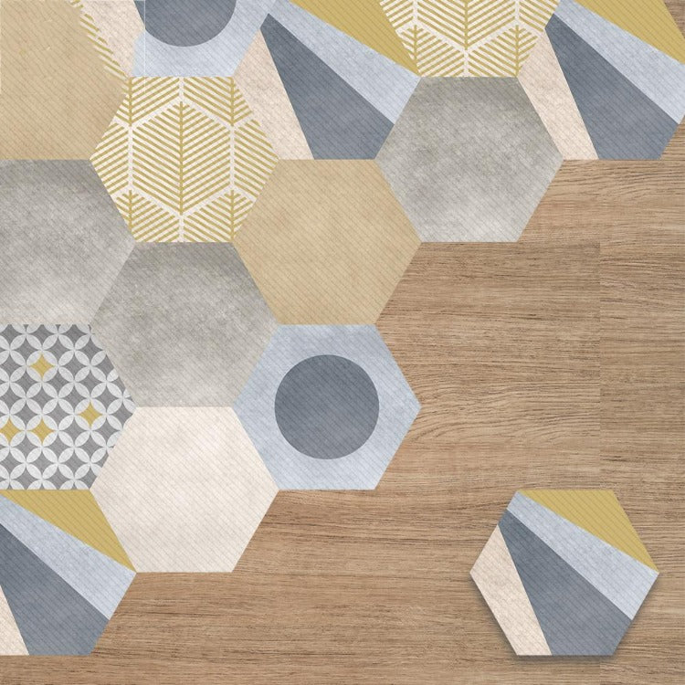 Hexagon Tile Floor Decal | Warm | iKids